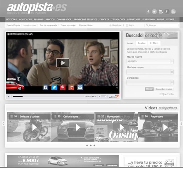 Pre-Roll Interactivo De ADman Media | Control Publicidad